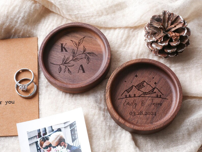 Custom Wooden Ring Dish,personalized Wedding Ring Dish,engagement Ring ...