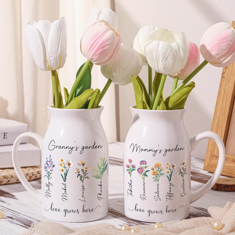 Mom/grandma Flower Vase - Etsy