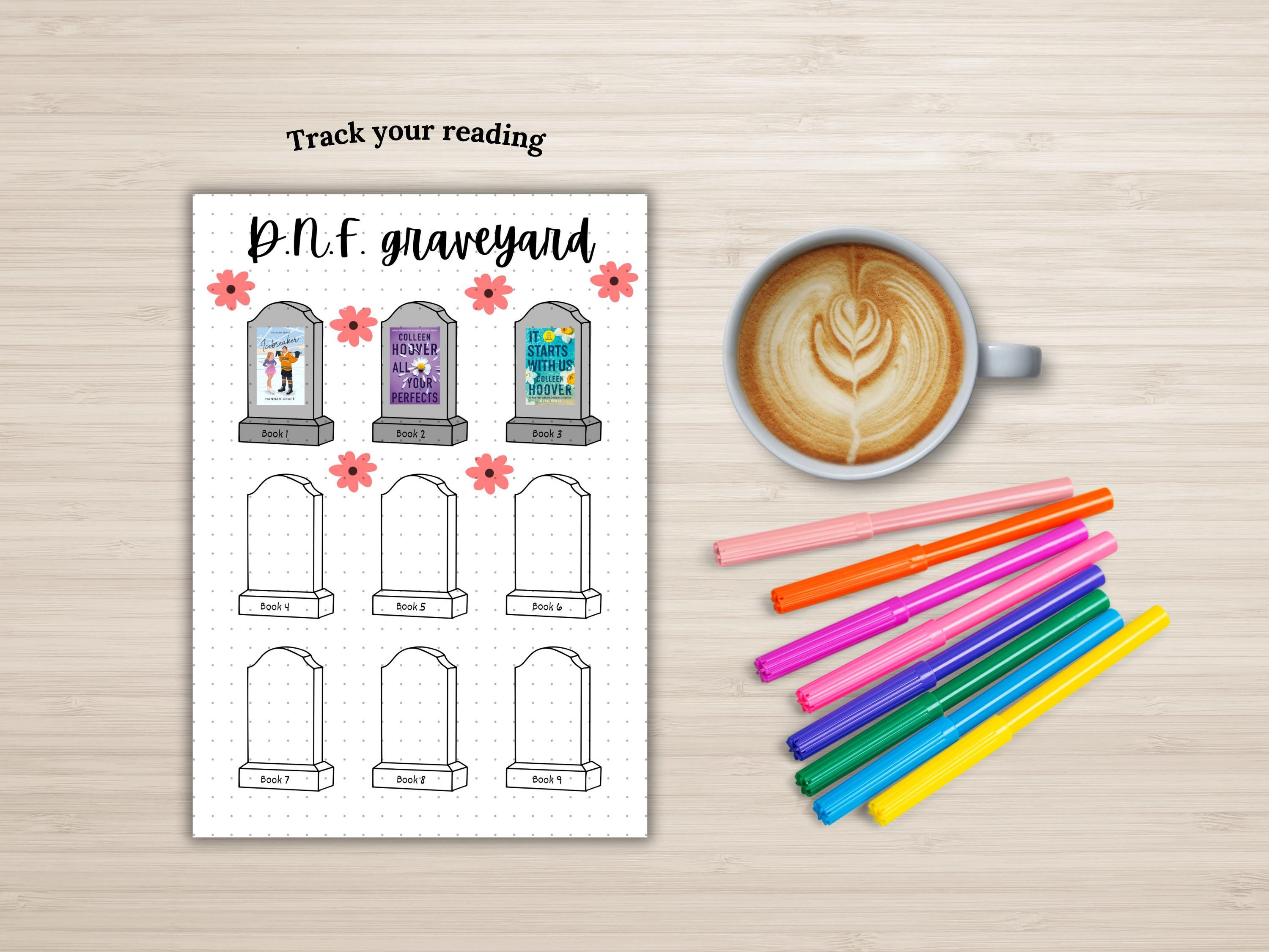 DNF Graveyard Bujo, Did Not Finish Graveyard Book Tracker, Reading Log ...