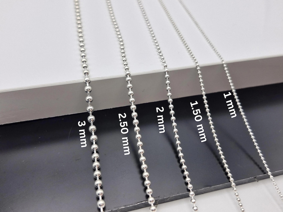 Sterling Silver Ball Beaded Chain: Pendant Necklace - Etsy
