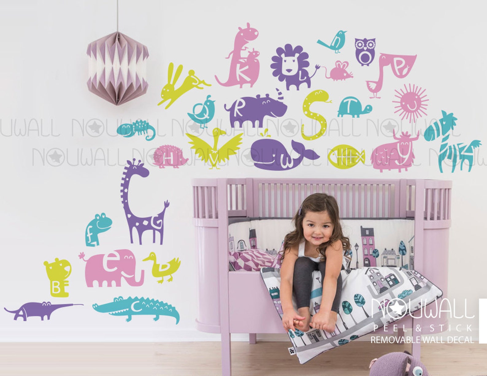 Alphabets Frieze ABC Animals for Children Playroom Baby Nursery Wall ...