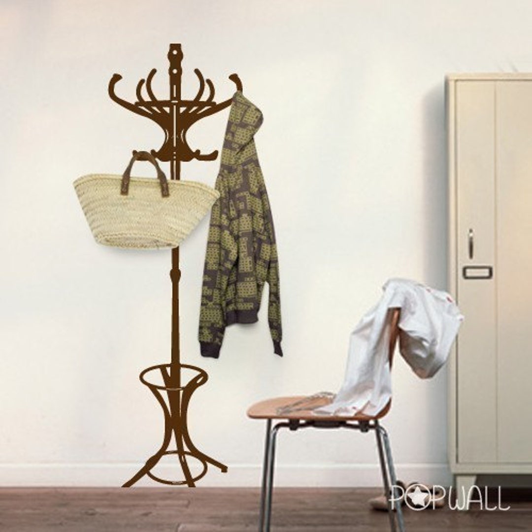 Removable Vinyl Wall Decal Sticker Art Coat Hanger - Etsy