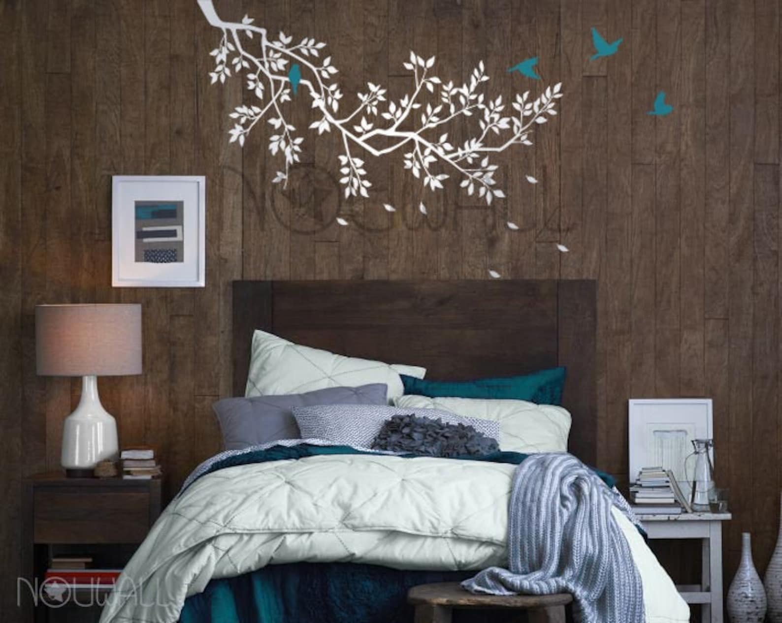 Vinyl Wall Sticker Decal Spring Branch and Flying Birds Decal - Etsy