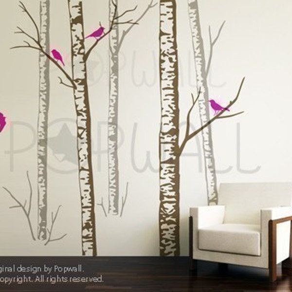 Birch Tree Wall Decal - Etsy