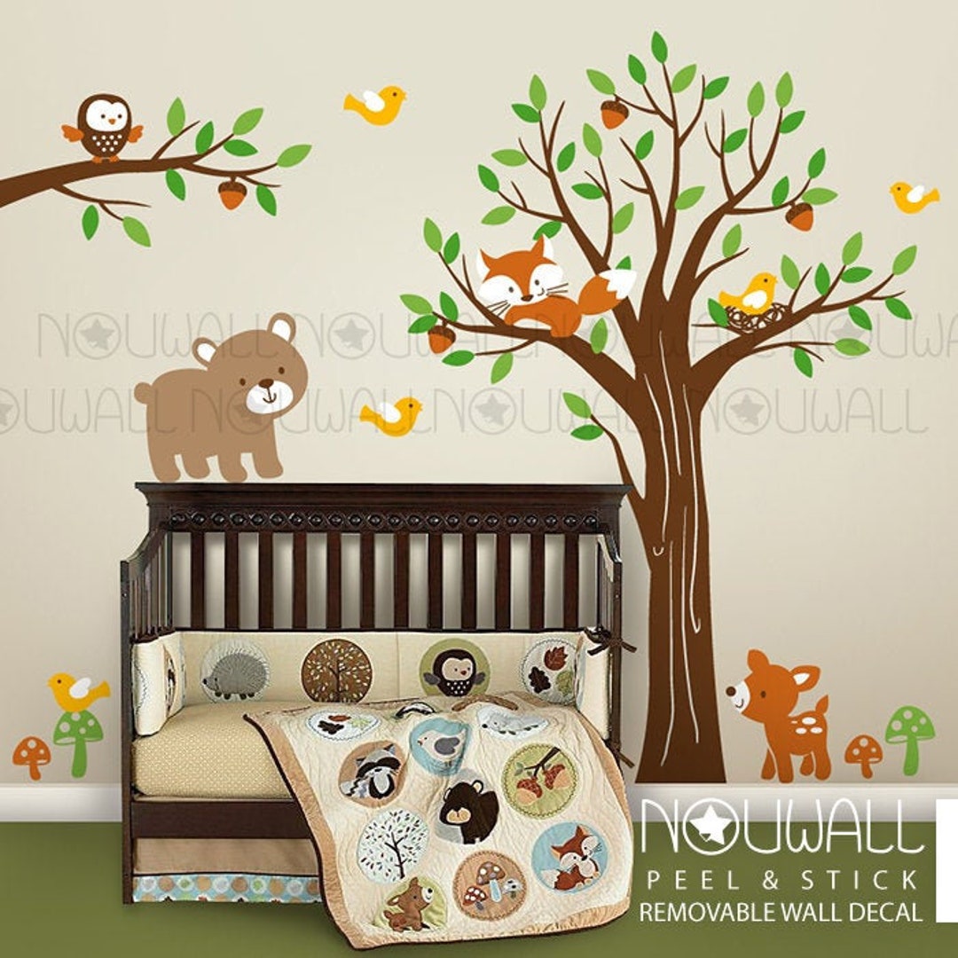 Children Wall Decal Wall Sticker Tree Decal Full Tree With Branch ...