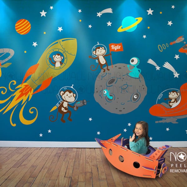 Monkey Wall Decals - Etsy