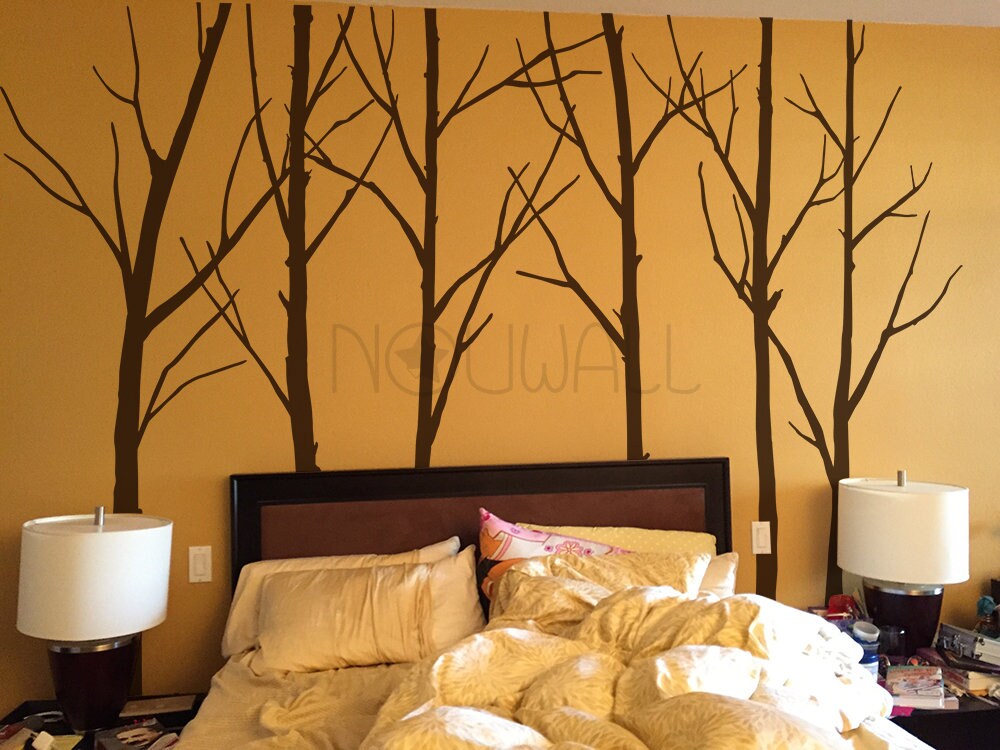 Vinyl Wall Decal Sticker Art Winter Trees Set of 6 Trees - Etsy