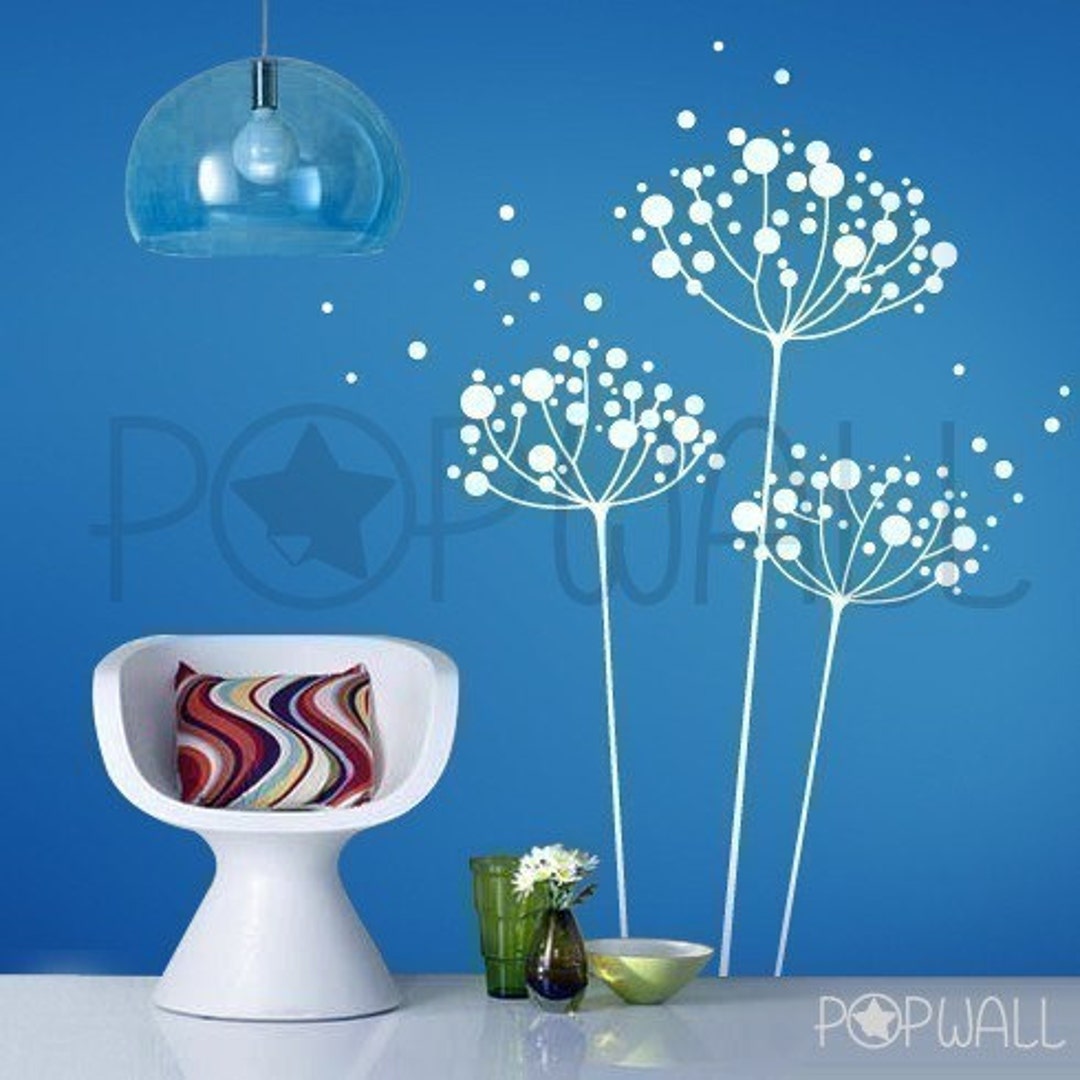 Removable Vinyl Wall Decal Sticker Art Dandelions - Etsy