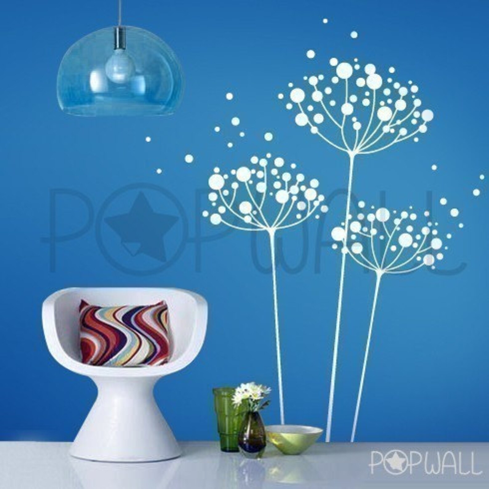 Removable Vinyl Wall Decal Sticker Art Dandelions - Etsy