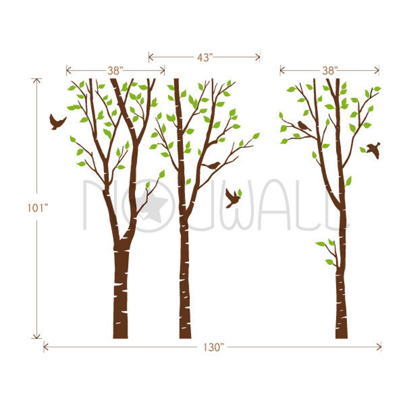 Art Tree Wall Sticker Wall Decals Tree Decal New Forest Trees - Etsy