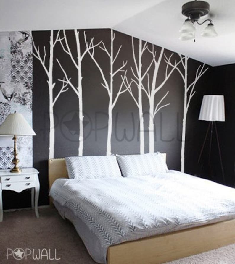 Vinyl Wall Decal Wall Sticker Tree Decal Art Winter Trees Set of 6 ...