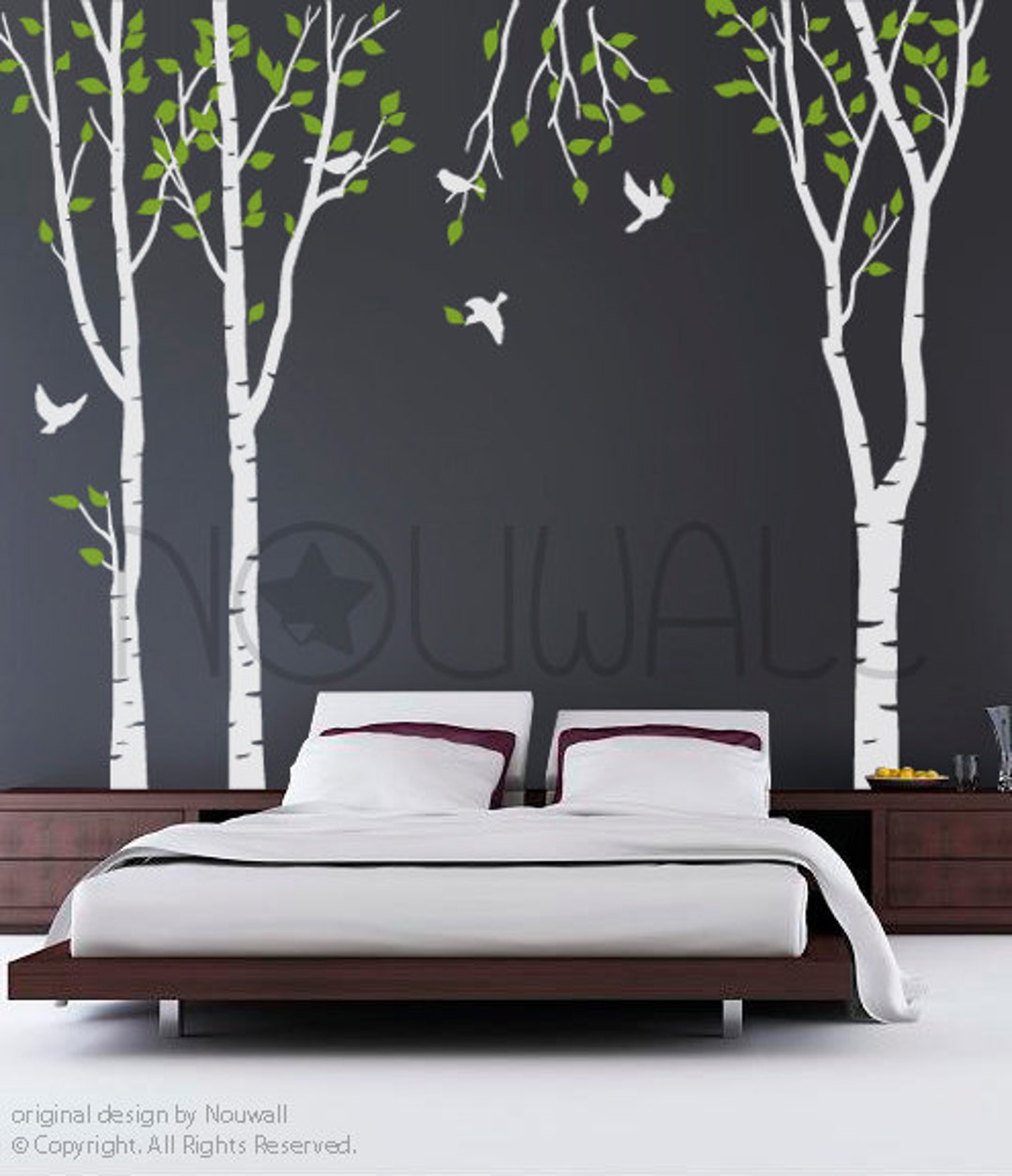 Art Tree Wall Sticker Wall Decals Tree Decal New Forest Trees - Etsy