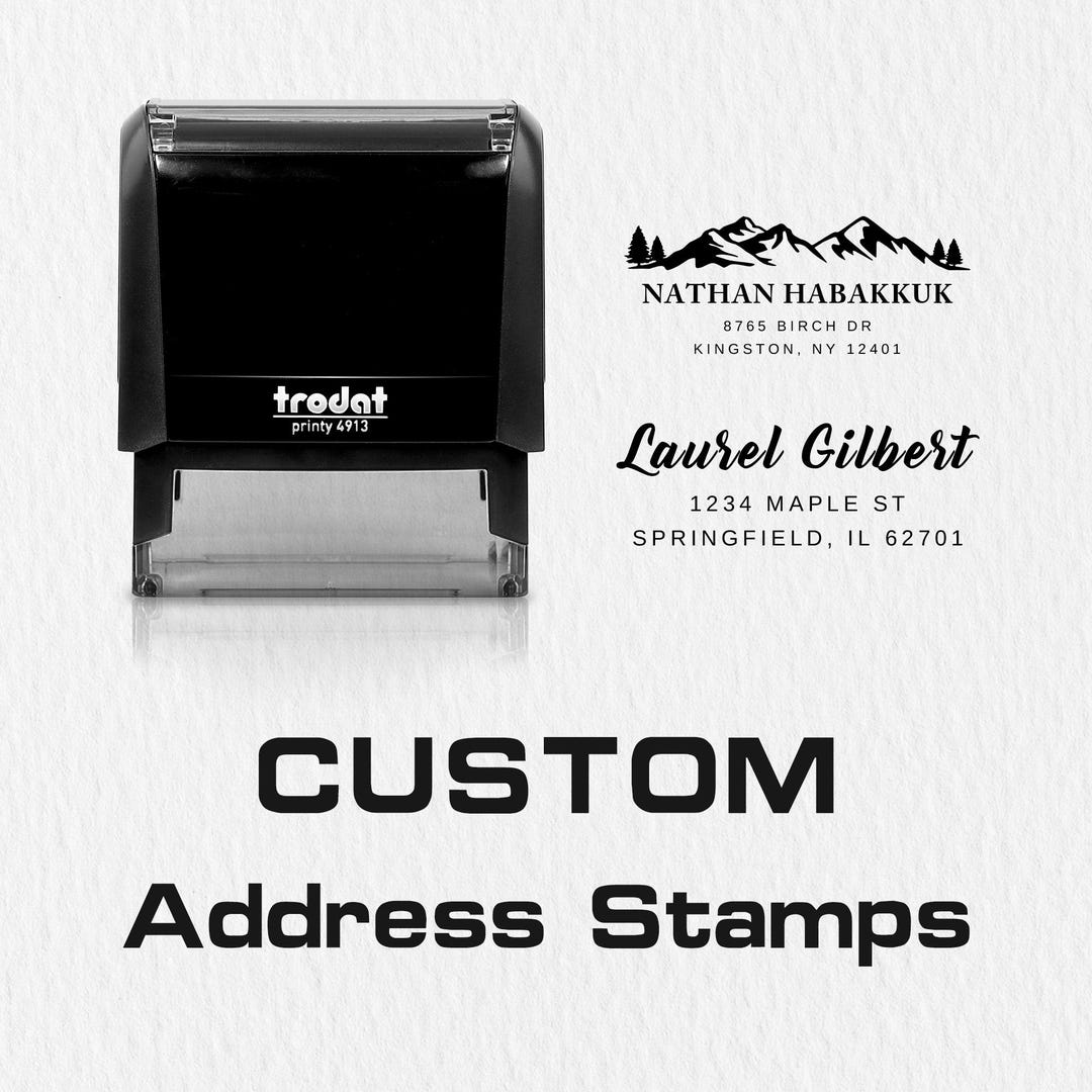 Custom Address Stamp, Self Inking Return Address Stamp, Personalized ...