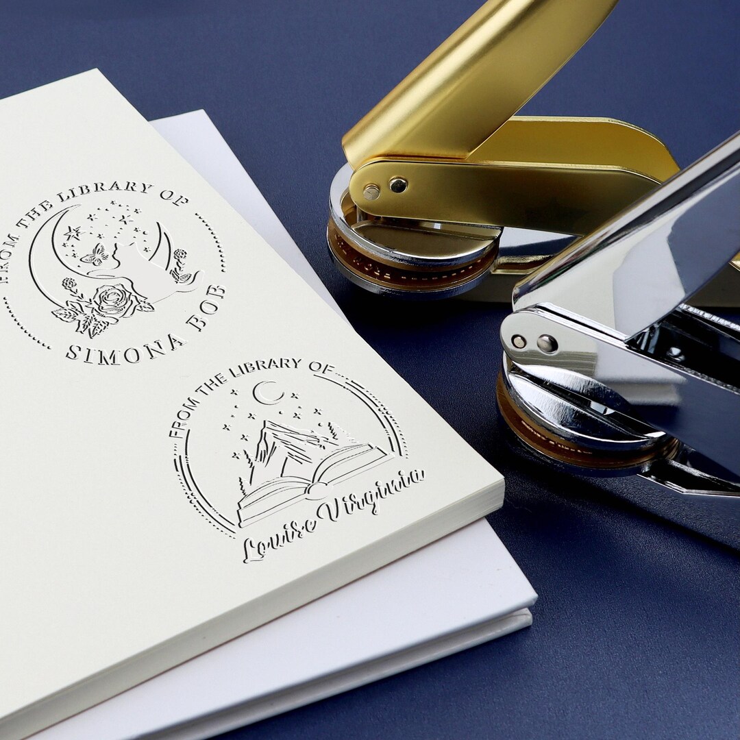 Personalized Book Embosser, Custom From the Library of Book Stamp ...