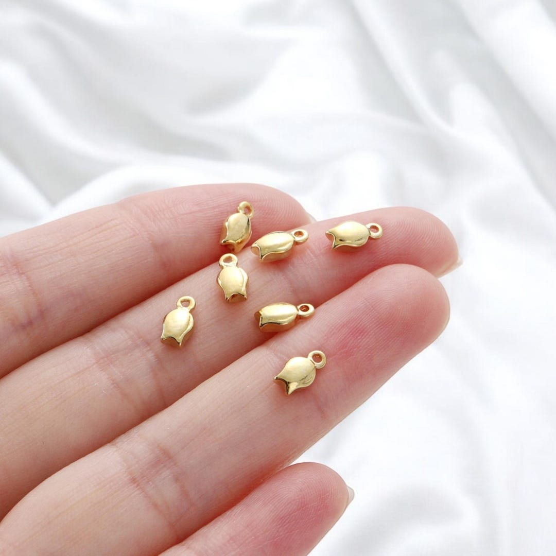 Add on Dainty Tulip Charm, Birthday Gift Add On, for Necklace, Jewelry ...