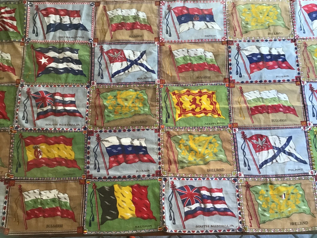 Vintage Cigar Box Flags Partial Quilt - Etsy
