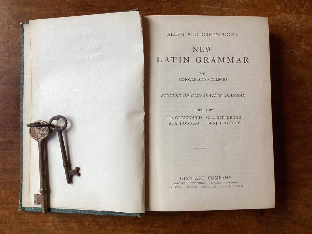 Vintage Textbook / New Latin Grammar for Schools and Colleges / 1916 ...