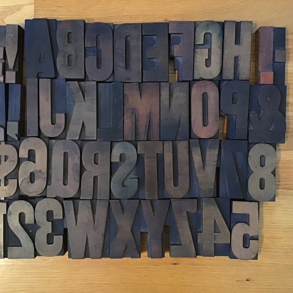Letterpress Type - Etsy