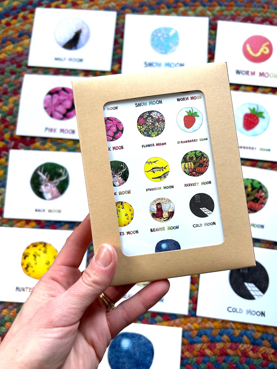 Full Moon Haiku Cards, Set of 13 Cards - Etsy