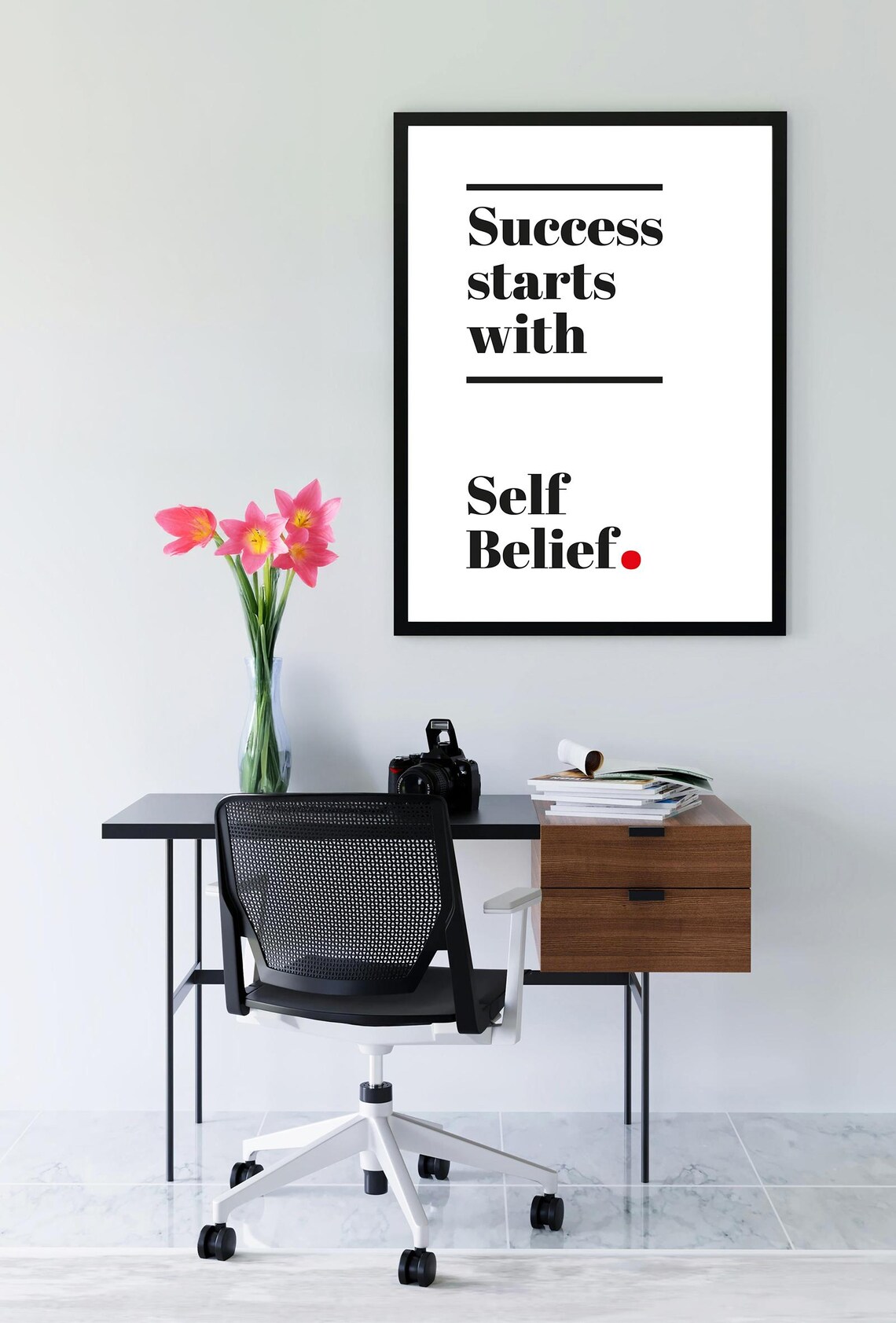Self Belief PRINTABLE Art | Minimalist Wall Decor | Motivational Quote ...