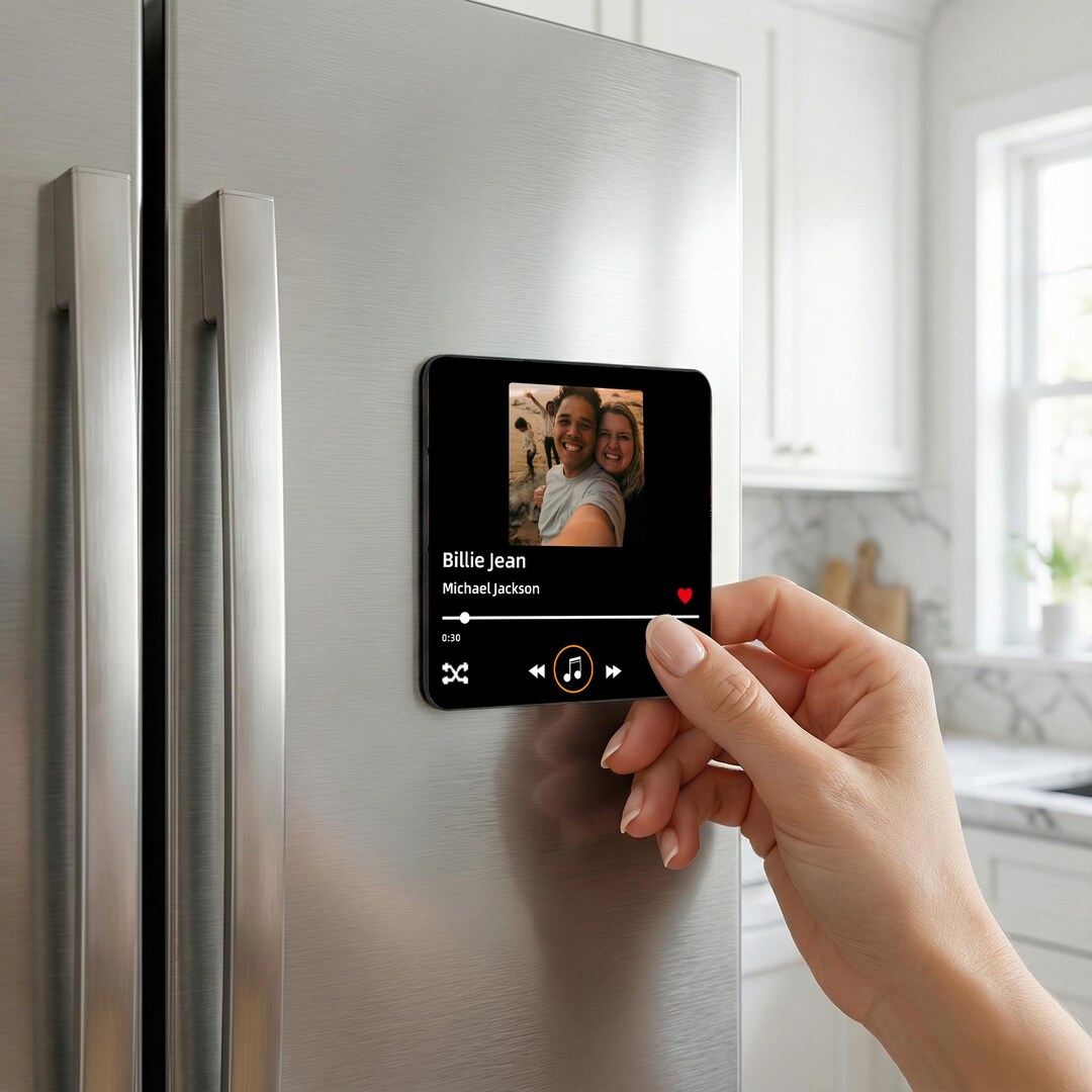 Custom Song Photo Fridge Magnet, Personalized Vinyl Record Music Box ...