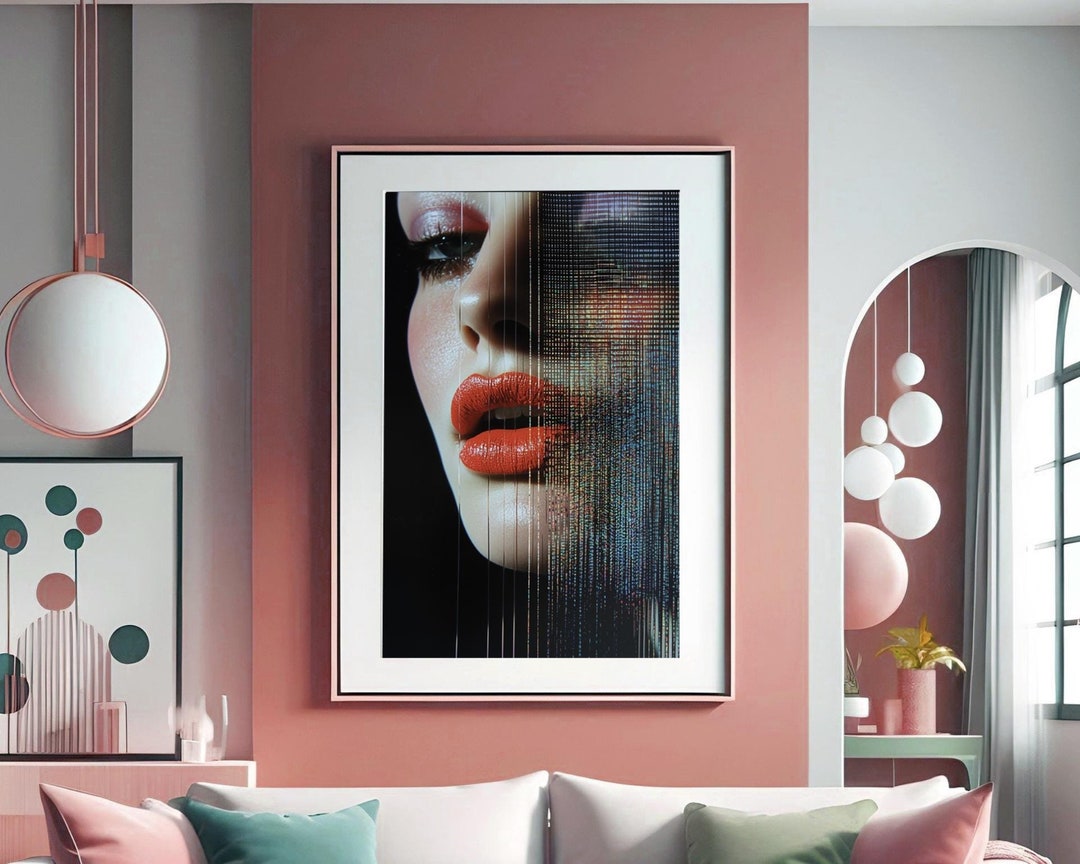 Glamour Lips - A3 Printable Poster, Luxury Fashion Posters, Designer ...
