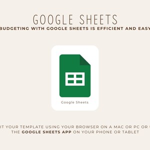 Monthly Budget Template for Google Sheet | Simple Financial Planner ...