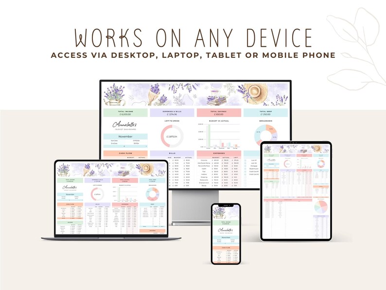 Monthly Budget Template for Google Sheet | Simple Financial Planner ...