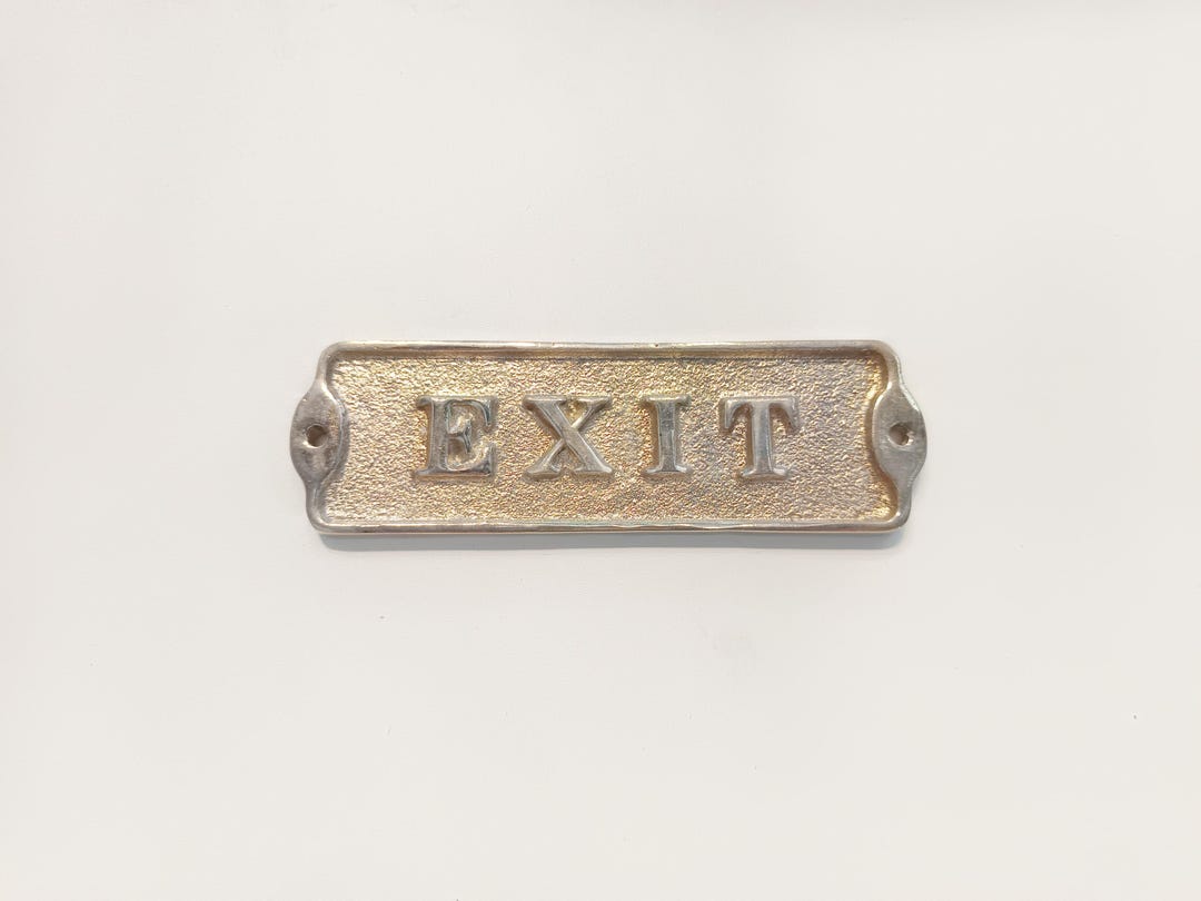 Metal Vintage British Railway Sign Retro exit Casted Metal Sign Plaque ...