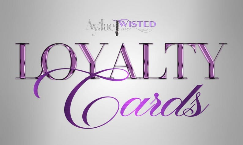 Purple Glam Loyalty Card Template | Editable Canva Design (instant ...