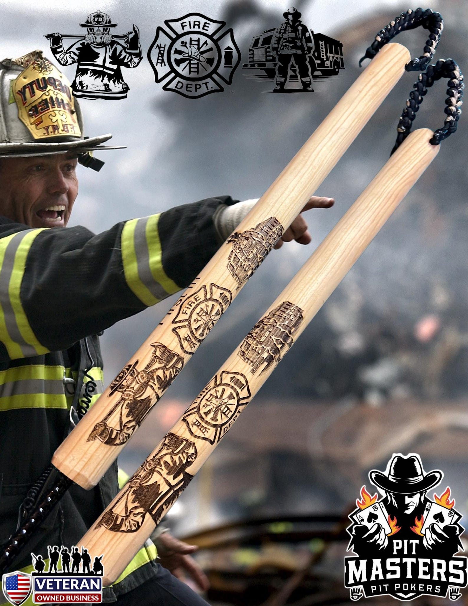 Personalized, Custom Engraved, Fire Pit Pokers. Custom Campfire Tools ...