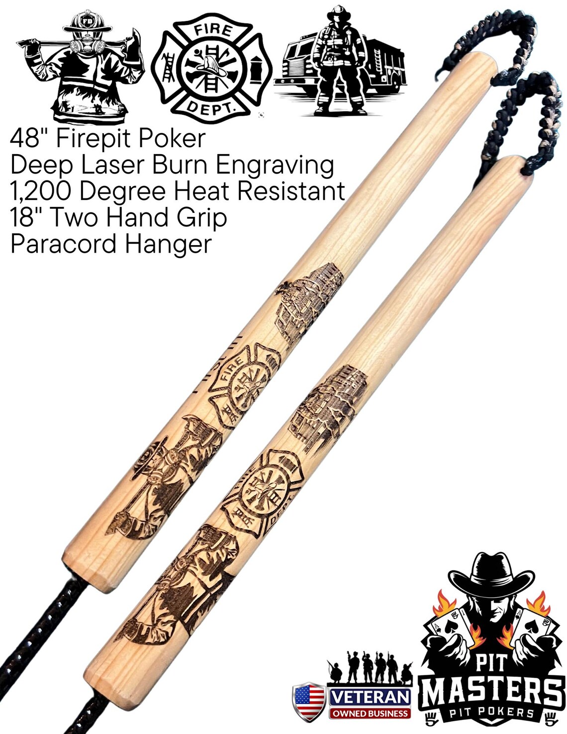 Personalized, Custom Engraved, Fire Pit Pokers. Custom Campfire Tools ...