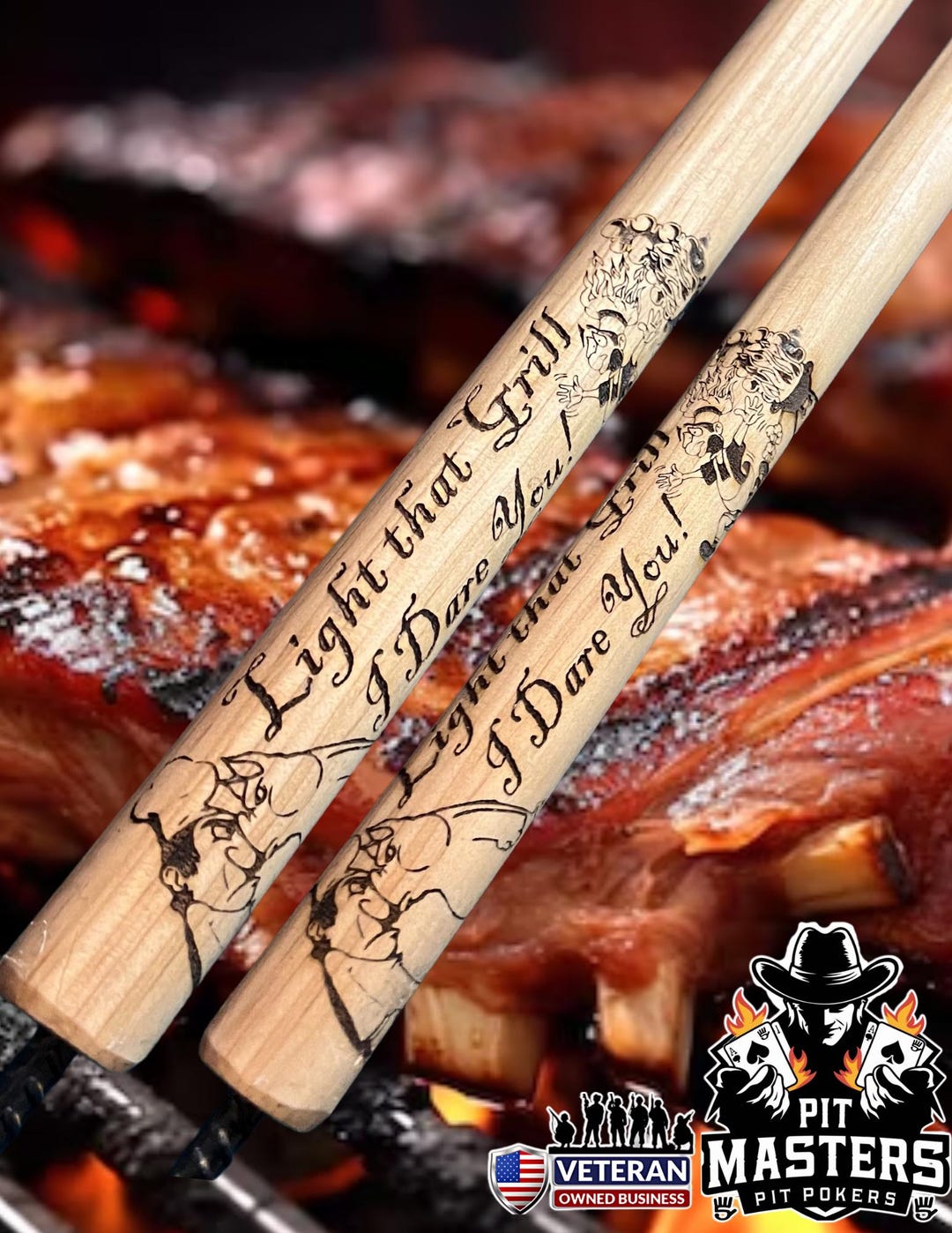 Personalized, Custom Engraved, Fire Pit Pokers. Custom Campfire Tools ...