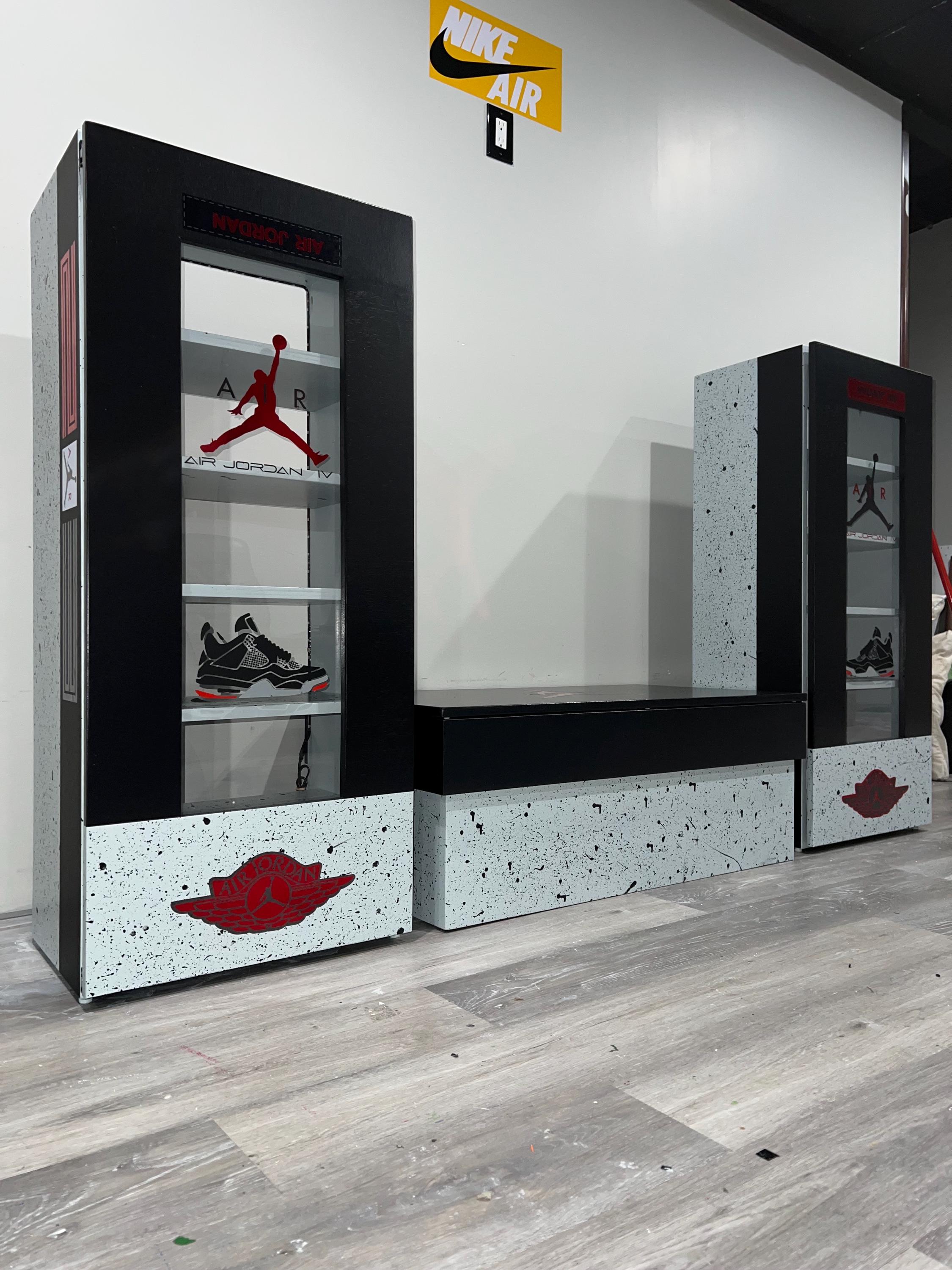 3 Piece Sneaker Locker Set With Sneaker Table- Premium Storage ...