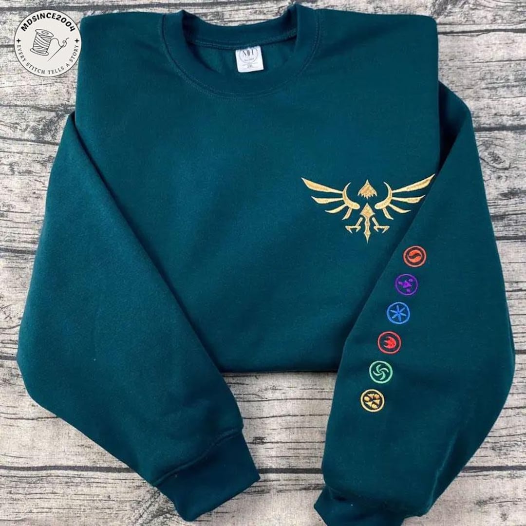 Embroidered Legend of Zelda Sweatshirt or Hoodie – Hylian Crest ...