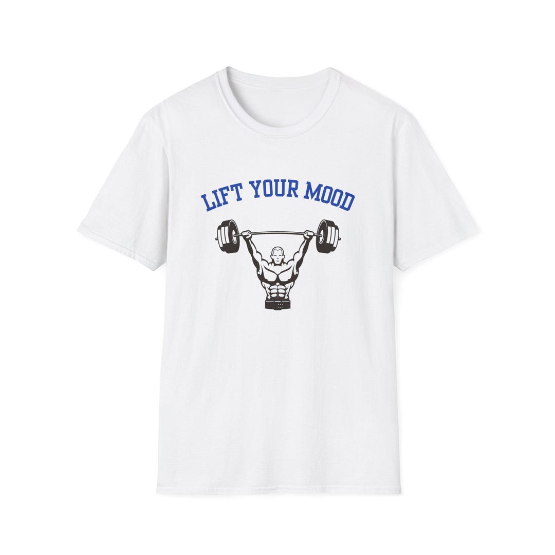 Weightlifter Graphic Cotton T-shirt, Fitness Tee, Mental Health ...