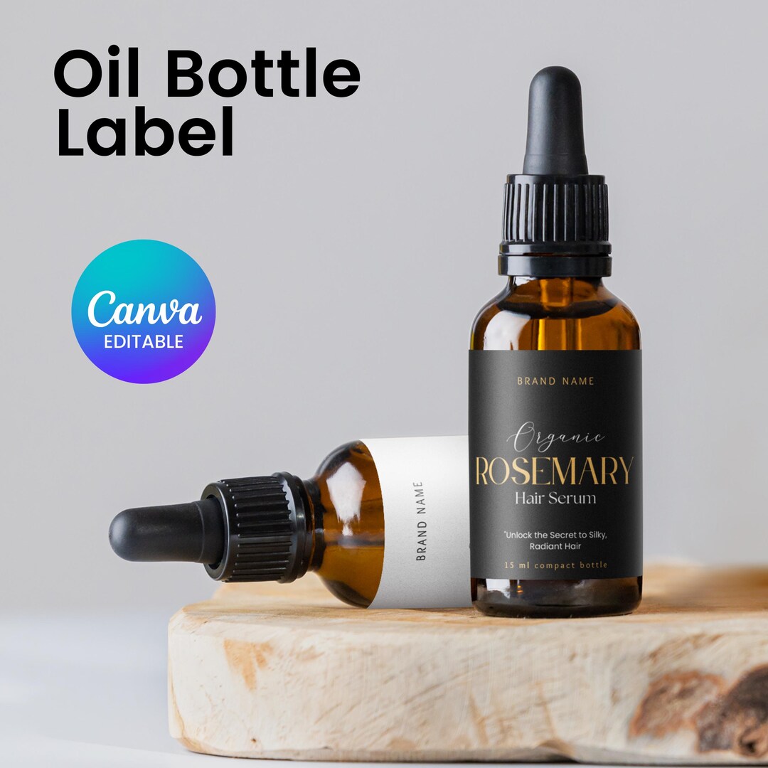 Essential Oil Bottle Label Template, Product Label, Custom Label ...