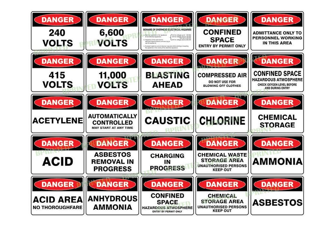 DANGER/WARNING SIGNS. Eps,pdf,jpg and Svg Files to Download - Etsy UK