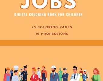 Jobs Digital Coloring Book - Coloriesbook - Etsy