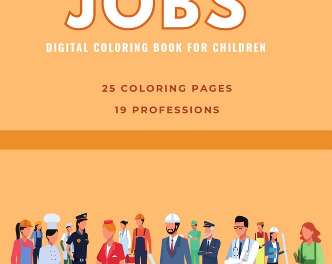 Jobs Digital Coloring Book - Coloriesbook - Etsy