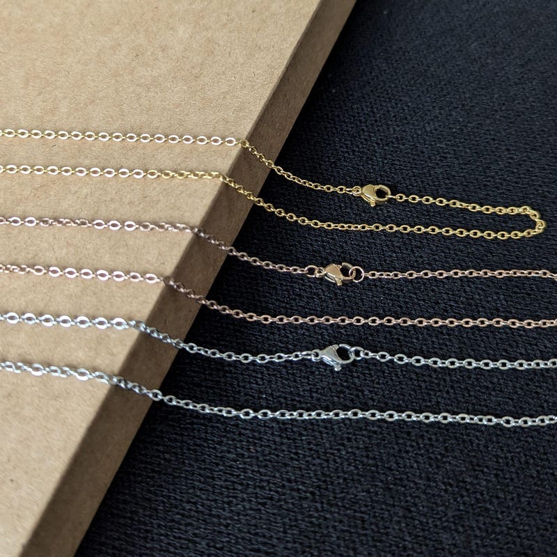 Rose Gold Cable Chains - Etsy UK