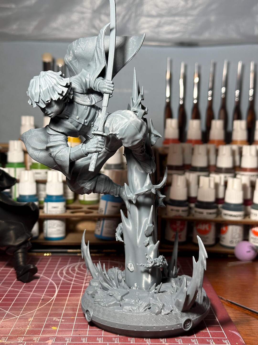 Z.enitsu/demons Unpainted Figure Set 3D Printed in Resin 20 X 10 Cm - Etsy