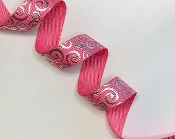 Pink Swirls Ribbon - Etsy