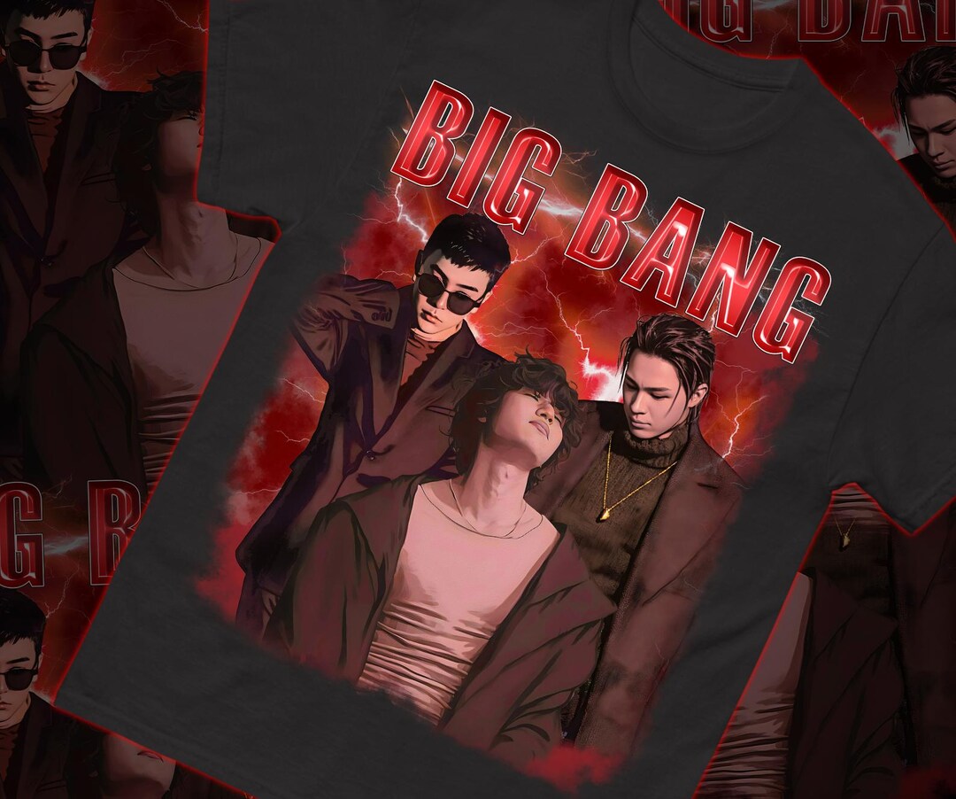 Bigbang Inspired K-pop Unisex Vintage T-shirt , G Dragon, Taeyang ...