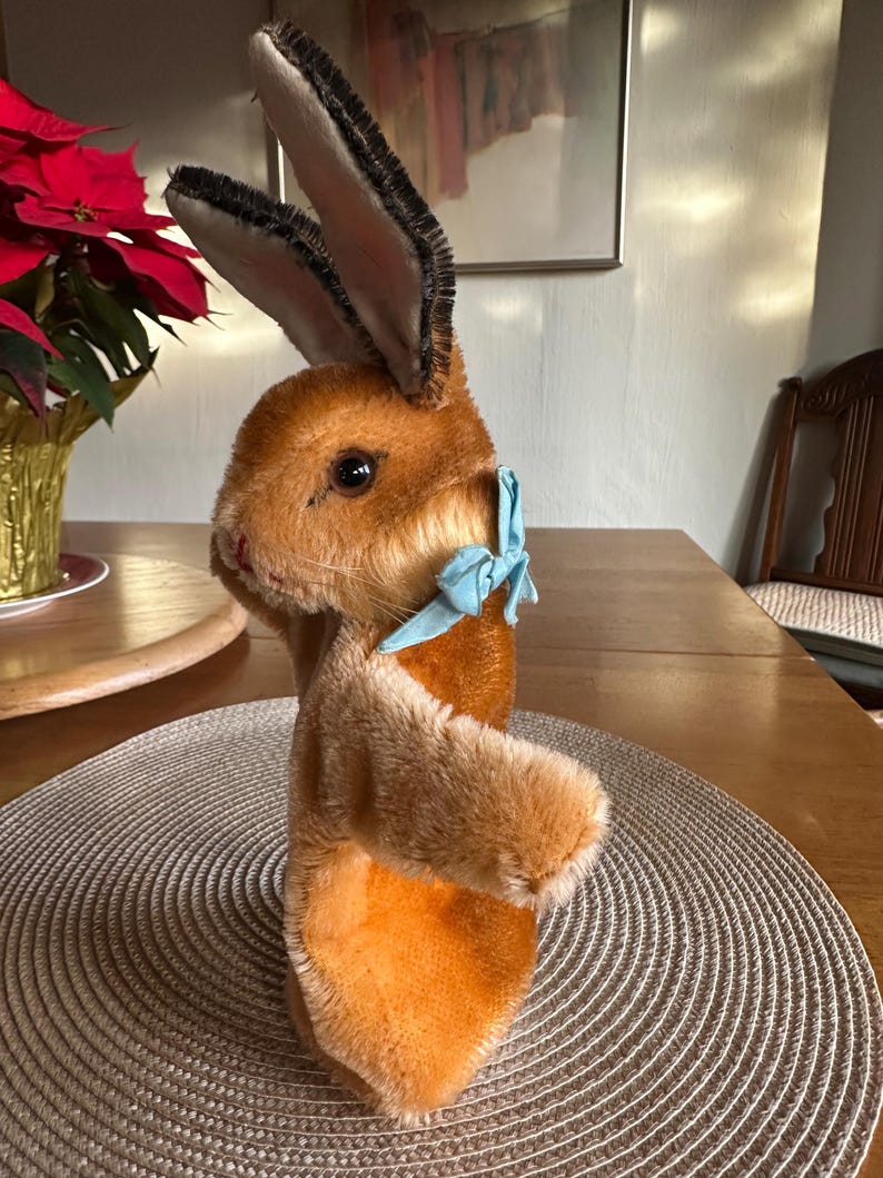 Vintage Steiff Rabbit Puppet: Rare Collectible, Handcrafted Mohair Toy ...