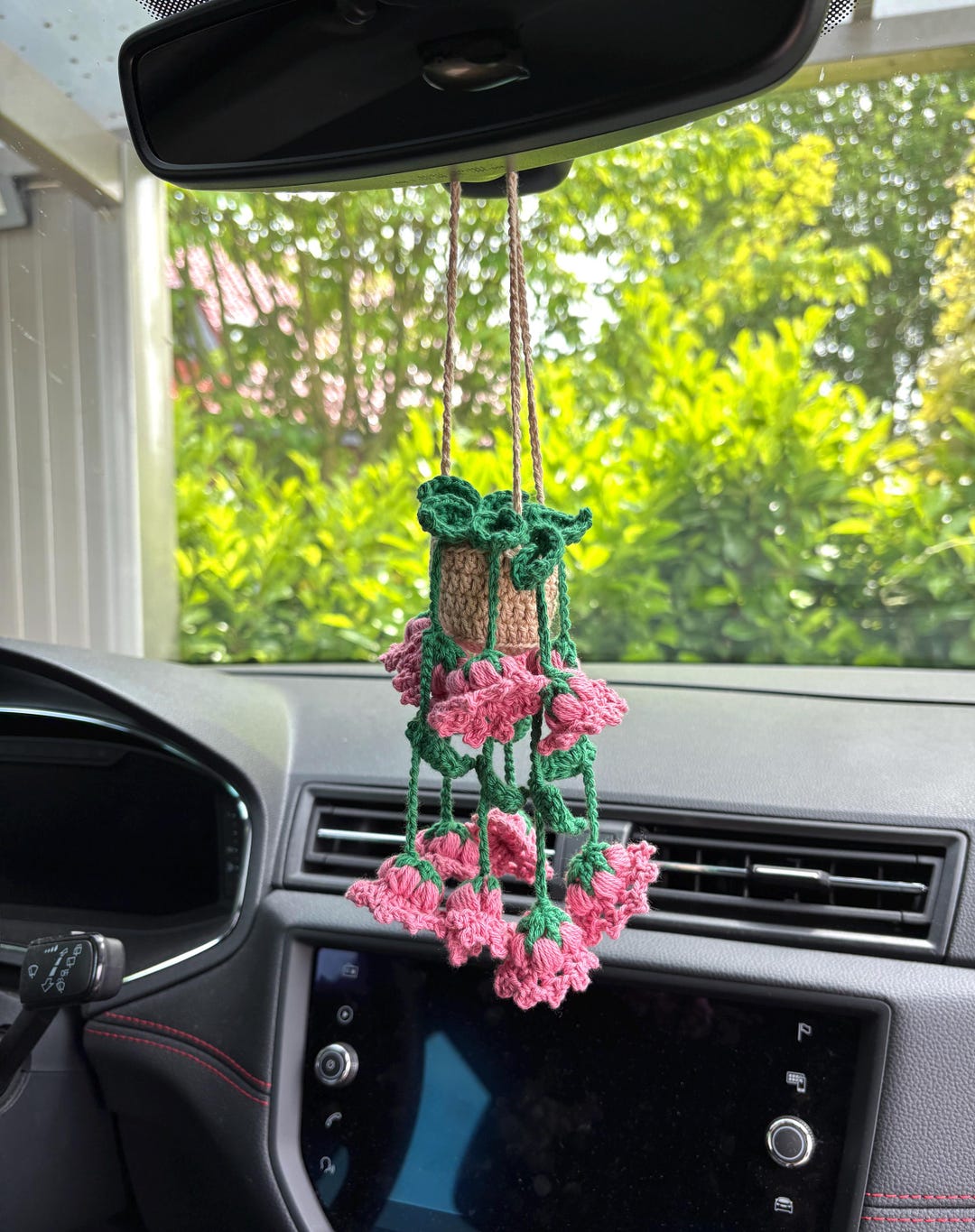 Atelierfadenwerk - Crochet Car Hanger/ Bellflowers / Hanging Plant - Etsy