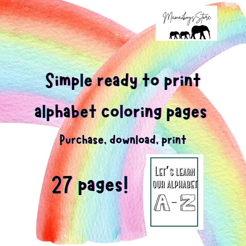 Alphabet Coloring Pages Printable A-Z Coloring Sheets for Kids and ...