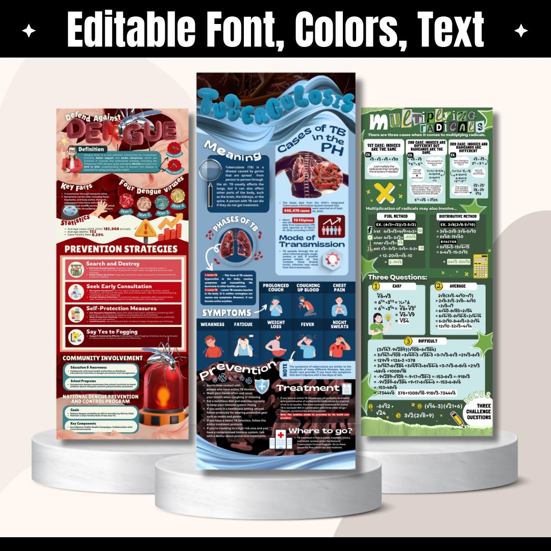 Infographic Bundle 12 Editable Templates | Canva | Creative | Education ...