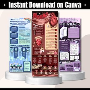 Infographic Bundle 12 Editable Templates | Canva | Creative | Education ...