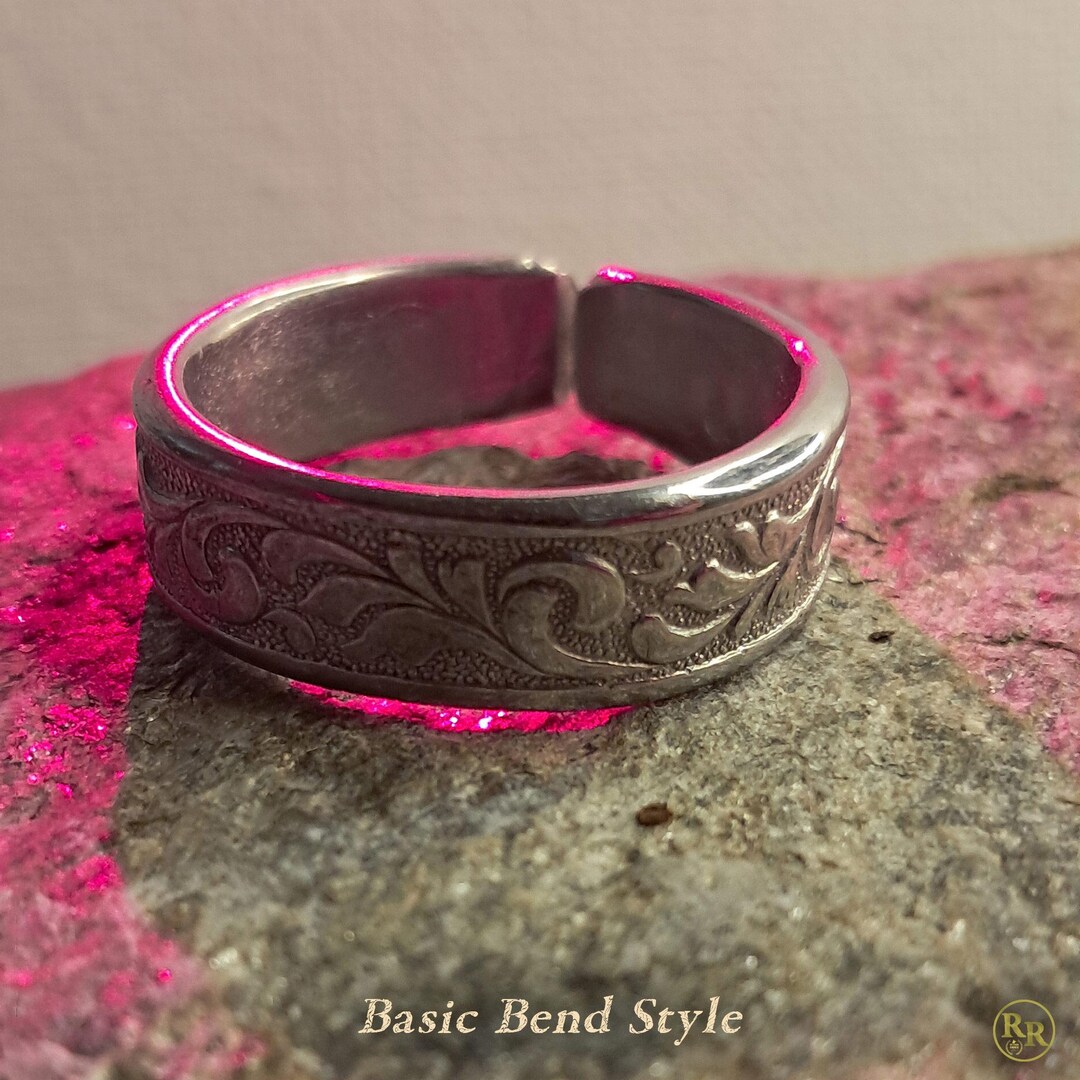 Basic Bend Spoon Ring, Retro Coil Ring, Ornate Ring for Him or Her - Etsy
